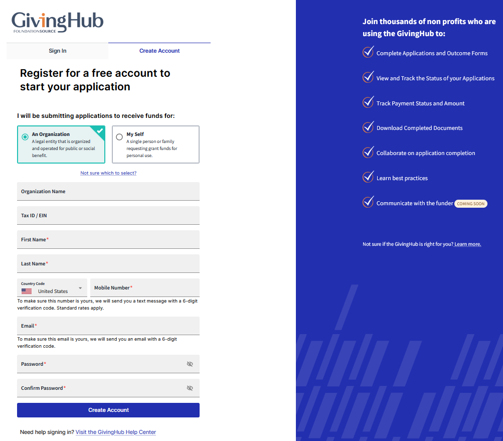 How to create a GivingHub account – GivingHub