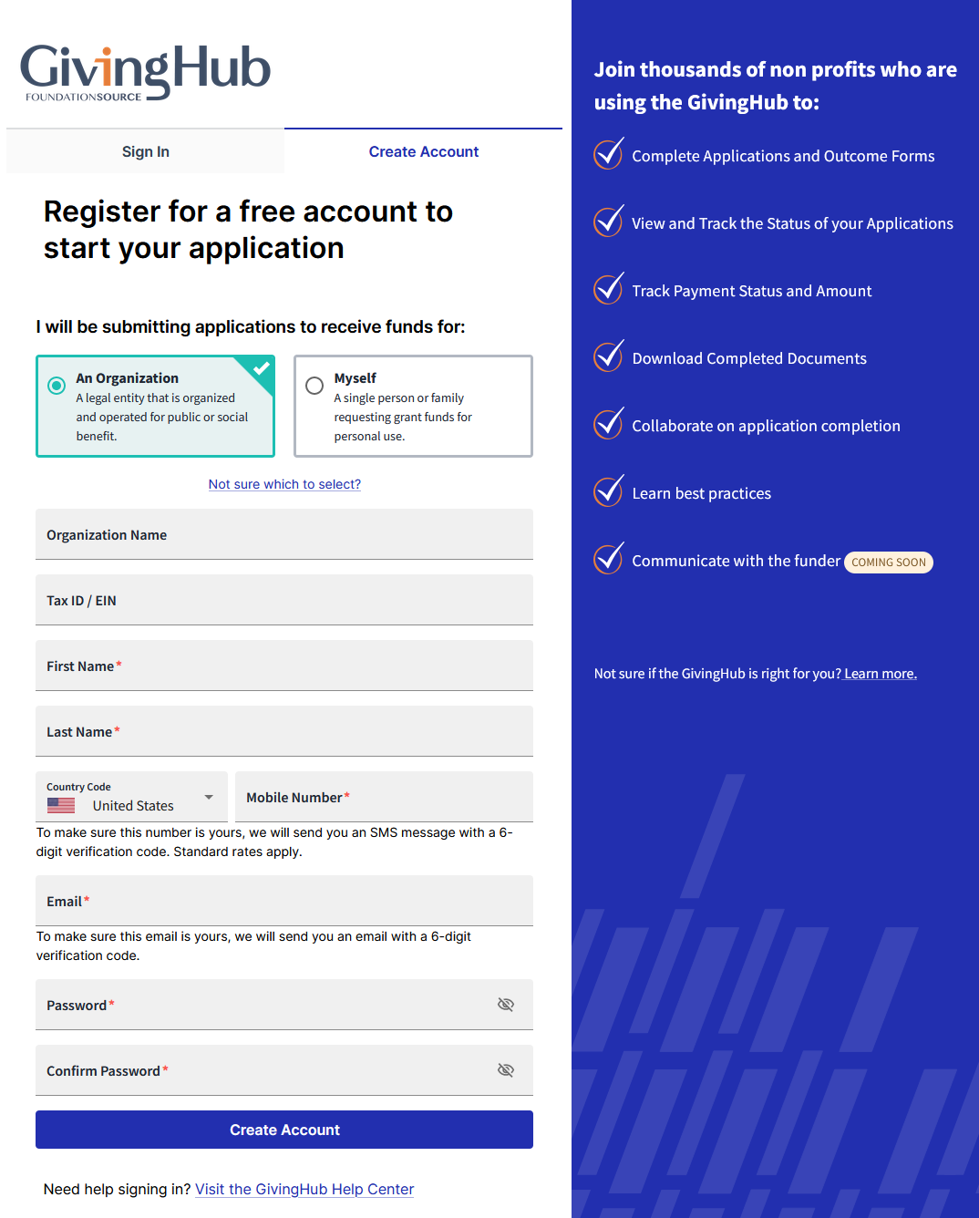 How to create a GivingHub account – GivingHub